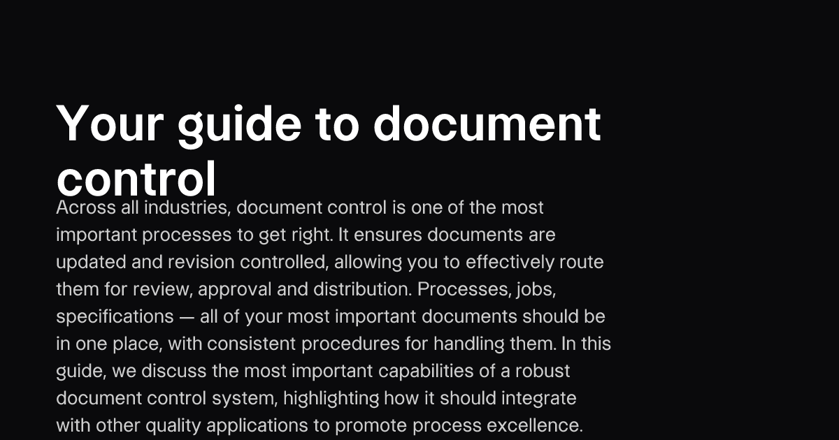 Your guide to document control | Octave